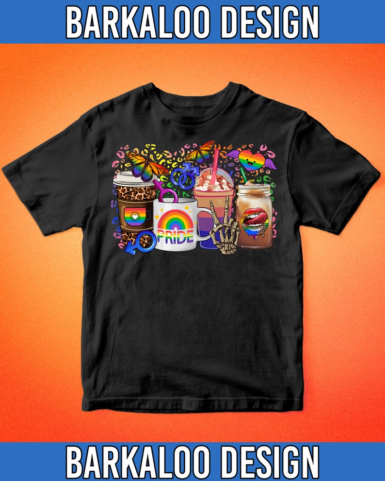 LGBTQ Pride Coffee Cups Png Sublimation Design Download - Etsy