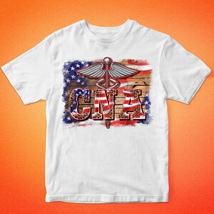 Patriotic CNA Certified Nursing Assistant Png Sublimation Design, Nurse ...