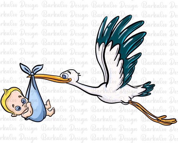 Stork With Baby Boy Png Sublimation Design Stork Baby Boy - Etsy