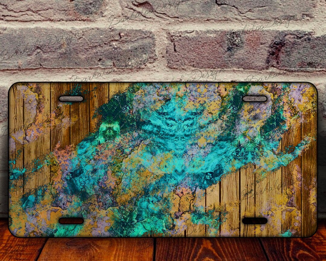 Turquoise Wood Barn License Plate Png Design,license Plate Sublimation ...