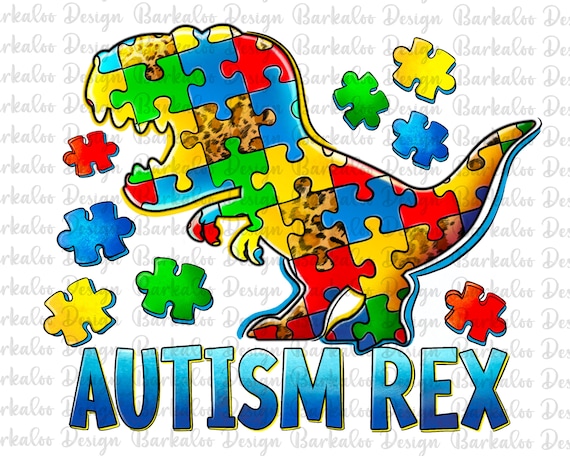 Autism Rex Png Sublimation Design Autism Dinosaur Png Autism | Etsy