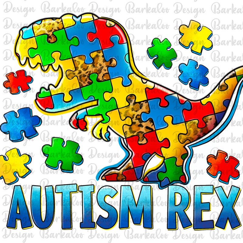 Autism Dinosaur Png - Etsy