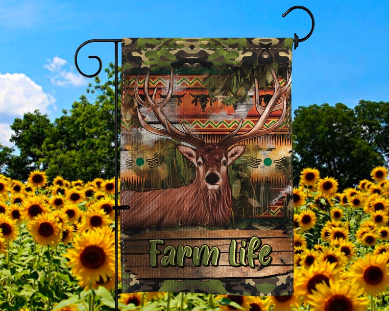 Personalized Custom Deer Garden Flag Png Sublimation Design, Farm Life ...