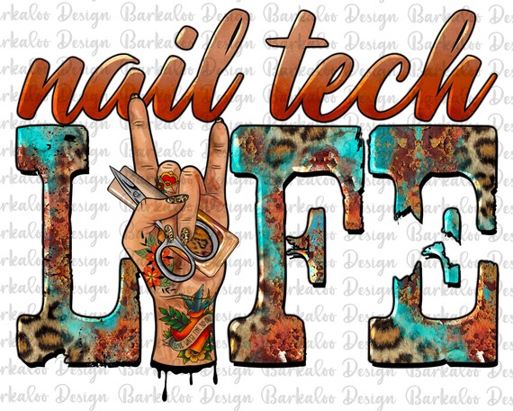 Nail Tech Life Png Sublimation Design Western Nail Tech Life - Etsy
