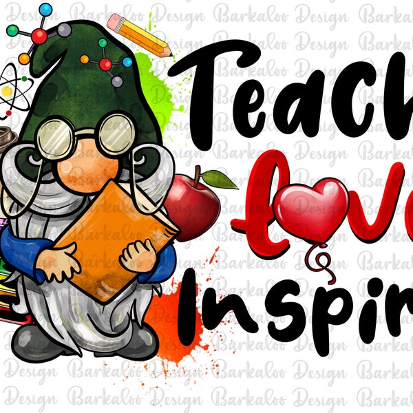 Teacher Gnome Clipart - Etsy