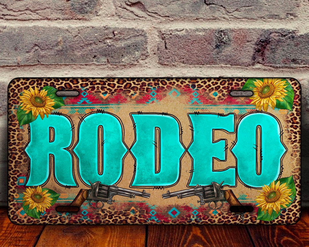 Western Rodeo License Plate Sublimation Design Rodeo License - Etsy