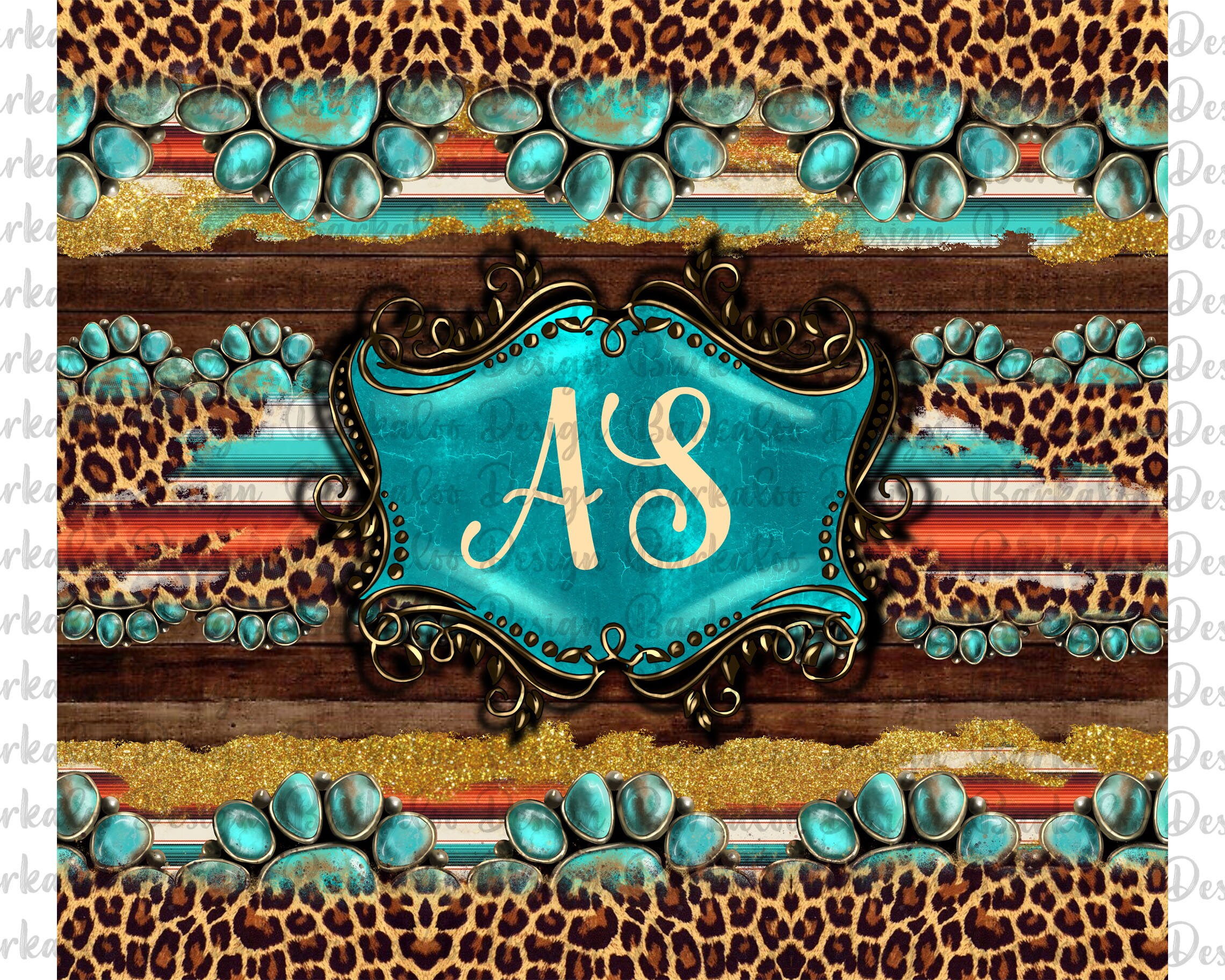 Western Serape Leopard Custom Tumbler Sublimation Design20oz. - Etsy