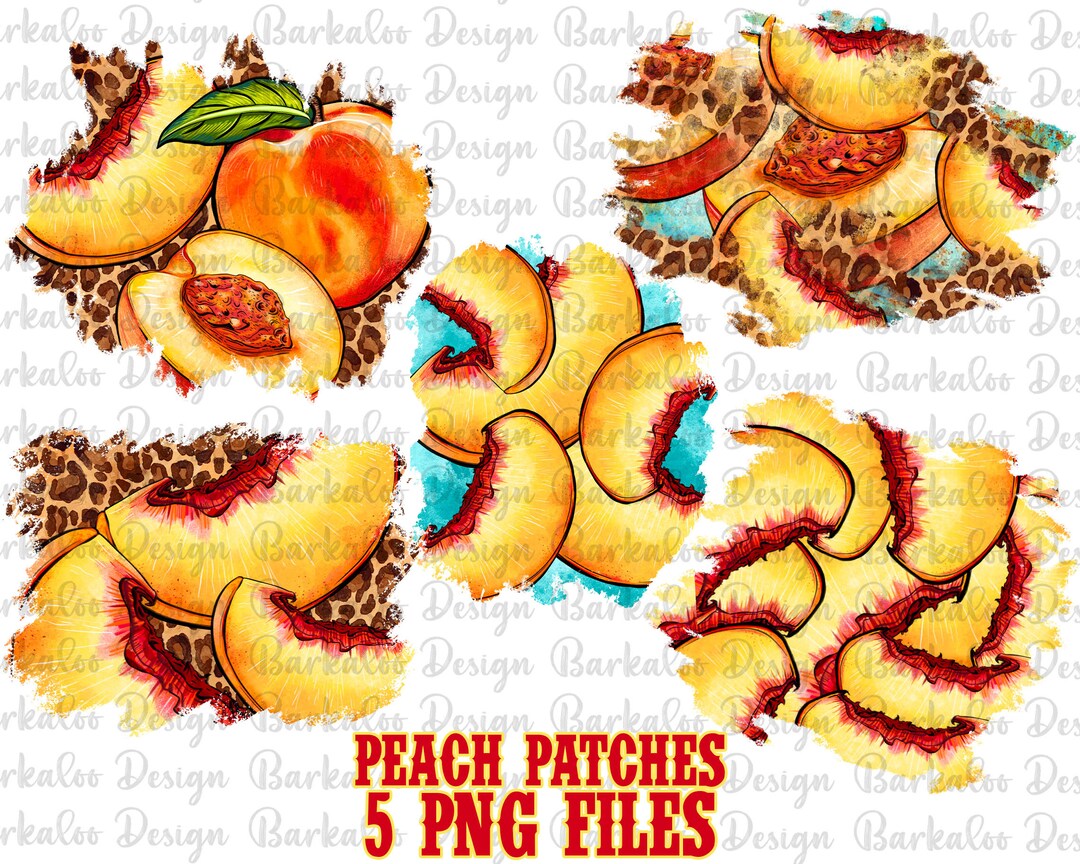 Western Peach Patch Png Sublimation Design Bundle, Leopard Peach ...