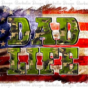 Western Camo Dad Life American Flag Background Png, Father's Day Png ...