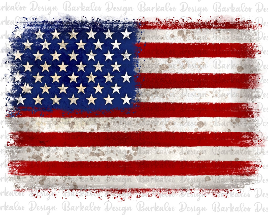 Distressed American Flag Background PNG Sublimation Design, US Flag ...