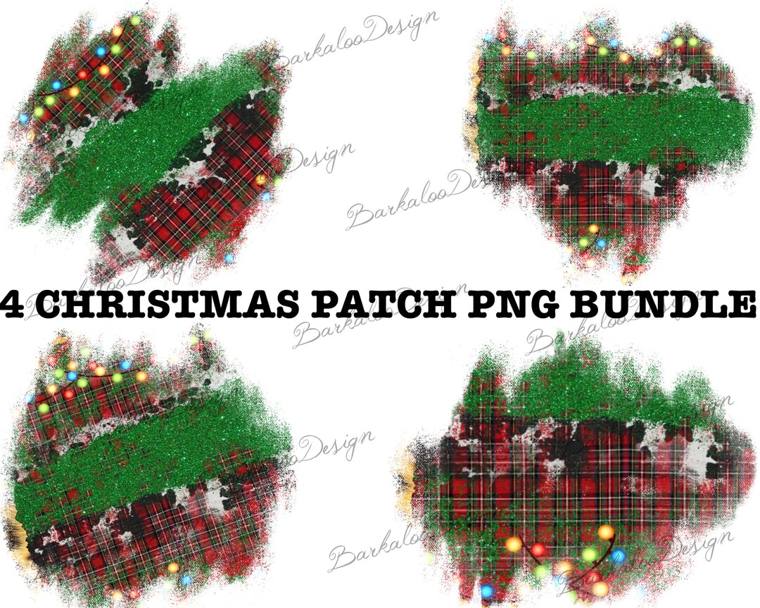 4 Christmas Patch PNG Bundle Sublimation Design, Christmas Patch PNG ...