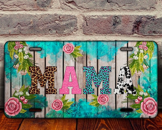 Western Floral Mama License Plate Sublimation Design Mama Car | Etsy