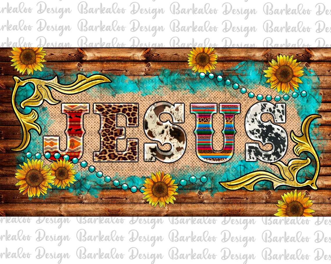 Western Jesus License Plate Png Sublimation Design Serape - Etsy