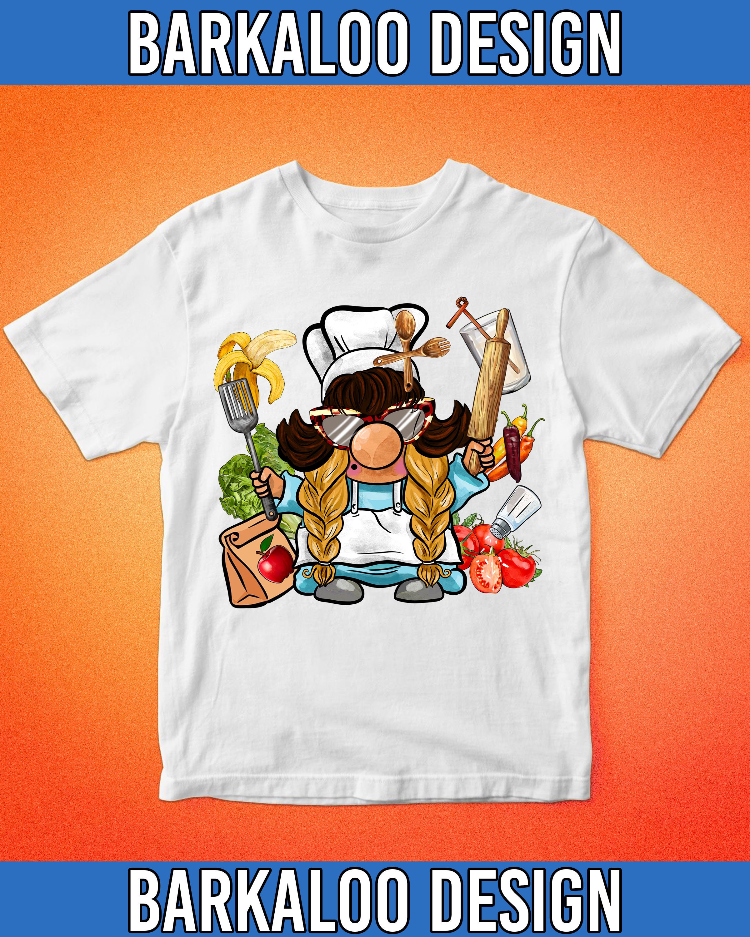 Lunch Lady Gnome Png Sublimation Design, Hand Drawn Gnome Png, Lunch ...