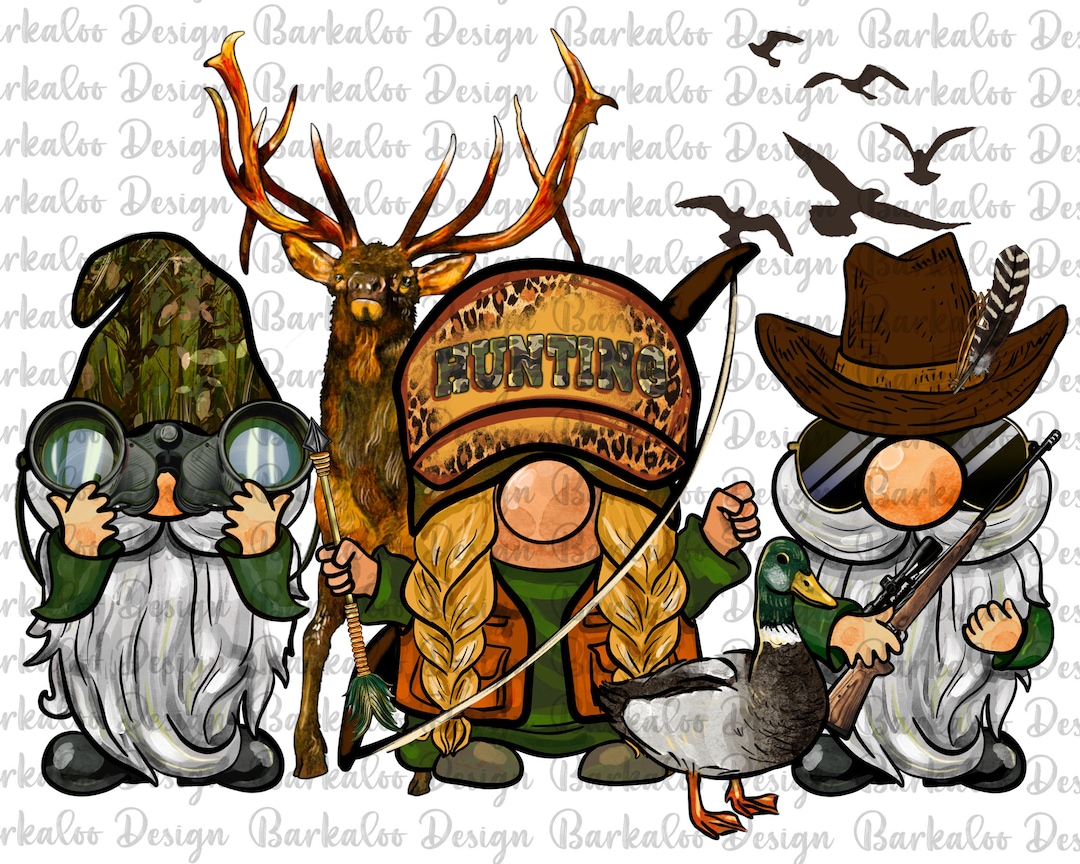Western Hunting Gnomes Png Sublimation Design, Hand Drawn Gnomes Png ...