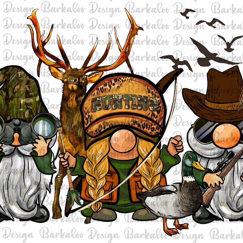 Hunters Gnomes - Etsy
