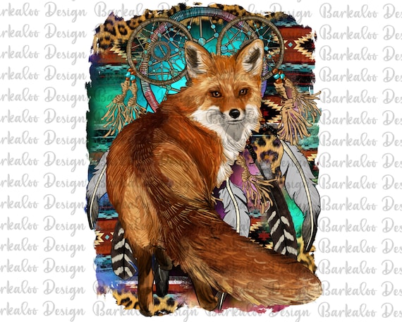 Fox With Dream Catcher Native American Background Png - Etsy India