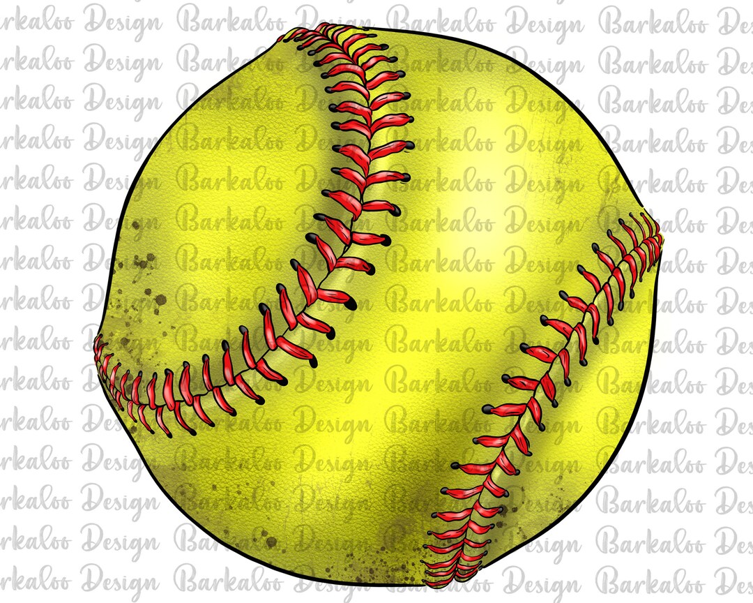 Softball Ball Png Sublimation Design, Hand Drawn Softball Ball Png ...