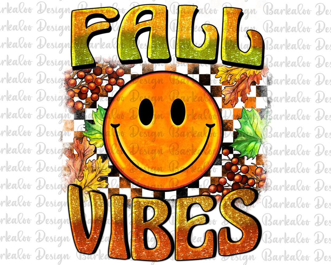 Fall Vibes Smiley Face Png Sublimation Design, Fall Vibes Png, Smiley ...
