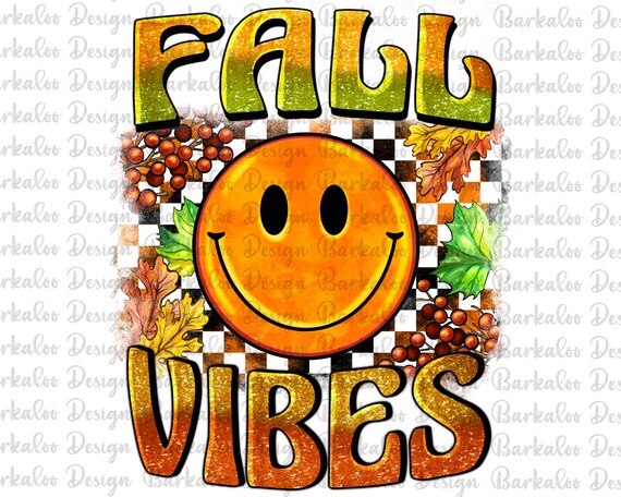 Fall Vibes Smiley Face Png Sublimation Design Fall Vibes Png - Etsy