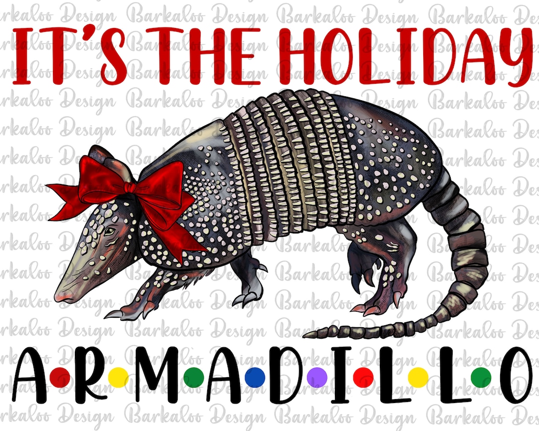It's the Holiday Armadillo Png Sublimation Design, Merry Christmas Png ...