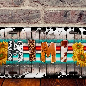 Western Mimi License Plate Png Sublimation Design Download, Mimi Png ...