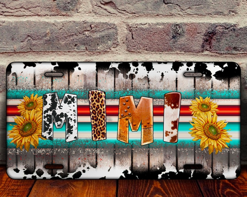 Western Mimi License Plate Png Sublimation Design Download - Etsy