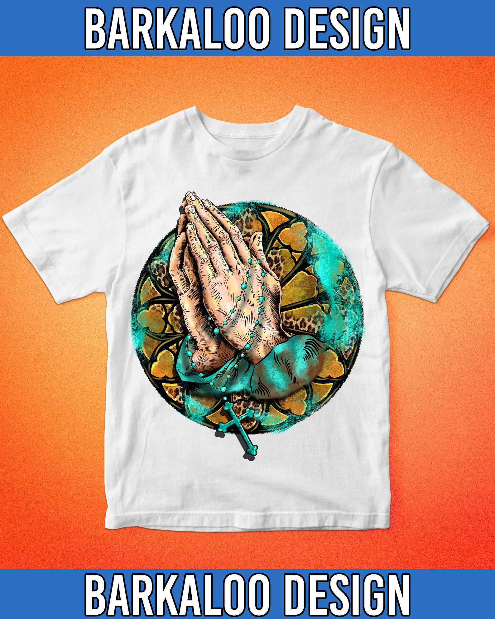 Praying Hands With Cross PNG Sublimation Design Western Cross - Etsy