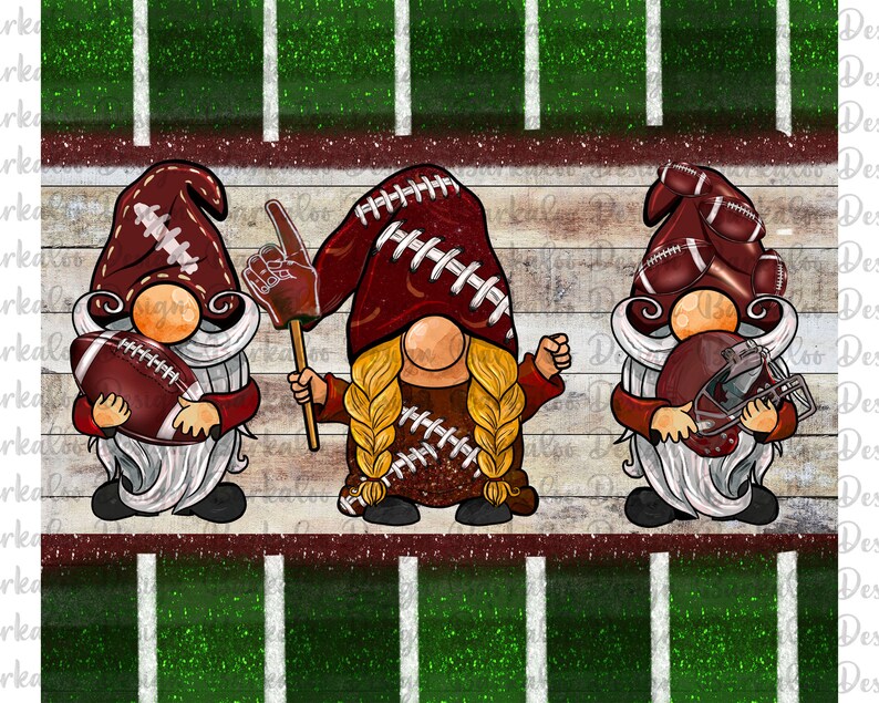 Football Gnomes Tumbler Png Sublimation Design 20oz Skinny - Etsy