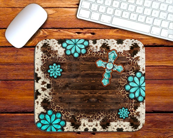 Custom Gemstone Cross Mouse Pad Sublimation Design Western - Etsy