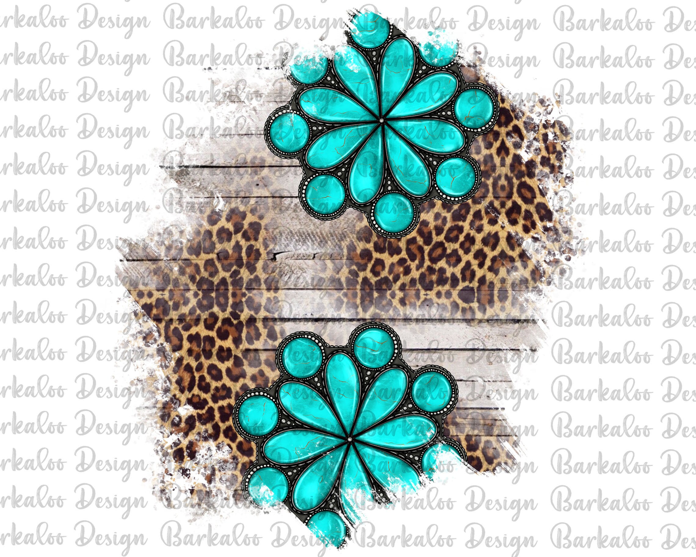 Leopard Turquoise Gemstones PNG Patch Bundle Sublimation - Etsy