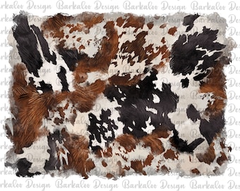 Watercolor Brown Cowhide Background Png Sublimation Design, Western ...