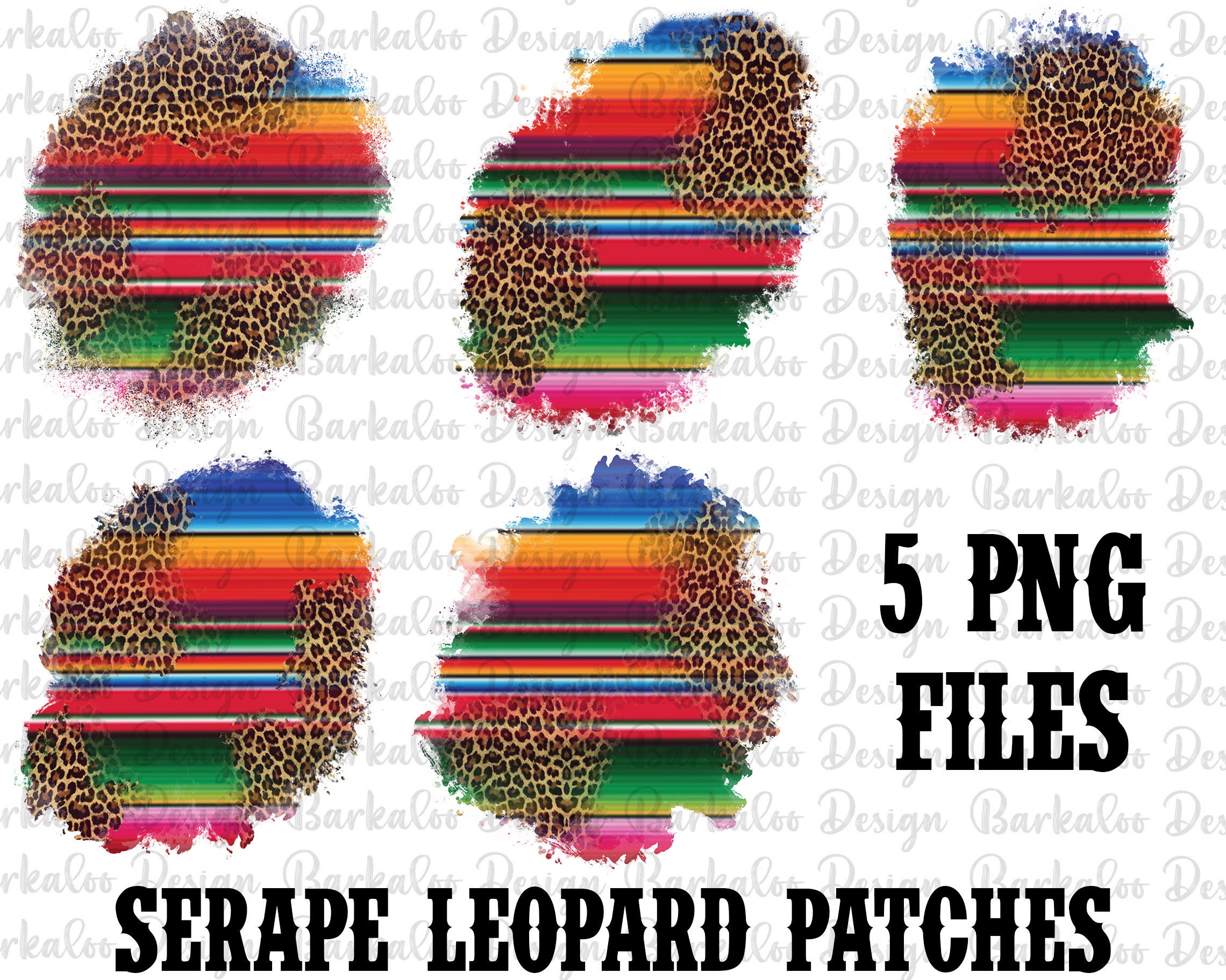 Serape Leopard PNG Patch Bundle Sublimation Design Serape - Etsy