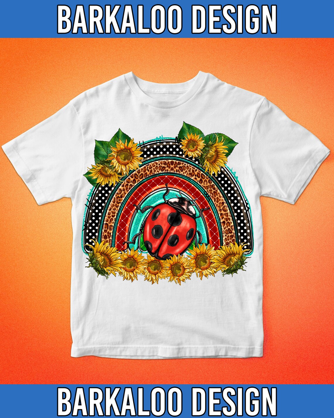 Western Ladybug Rainbow Png Sublimation Design Ladybug - Etsy