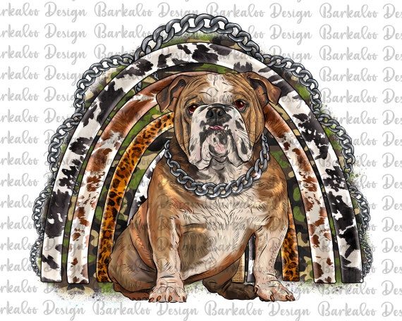 English Bulldog Rainbow Pngwestern Bulldog Rainbow | Etsy