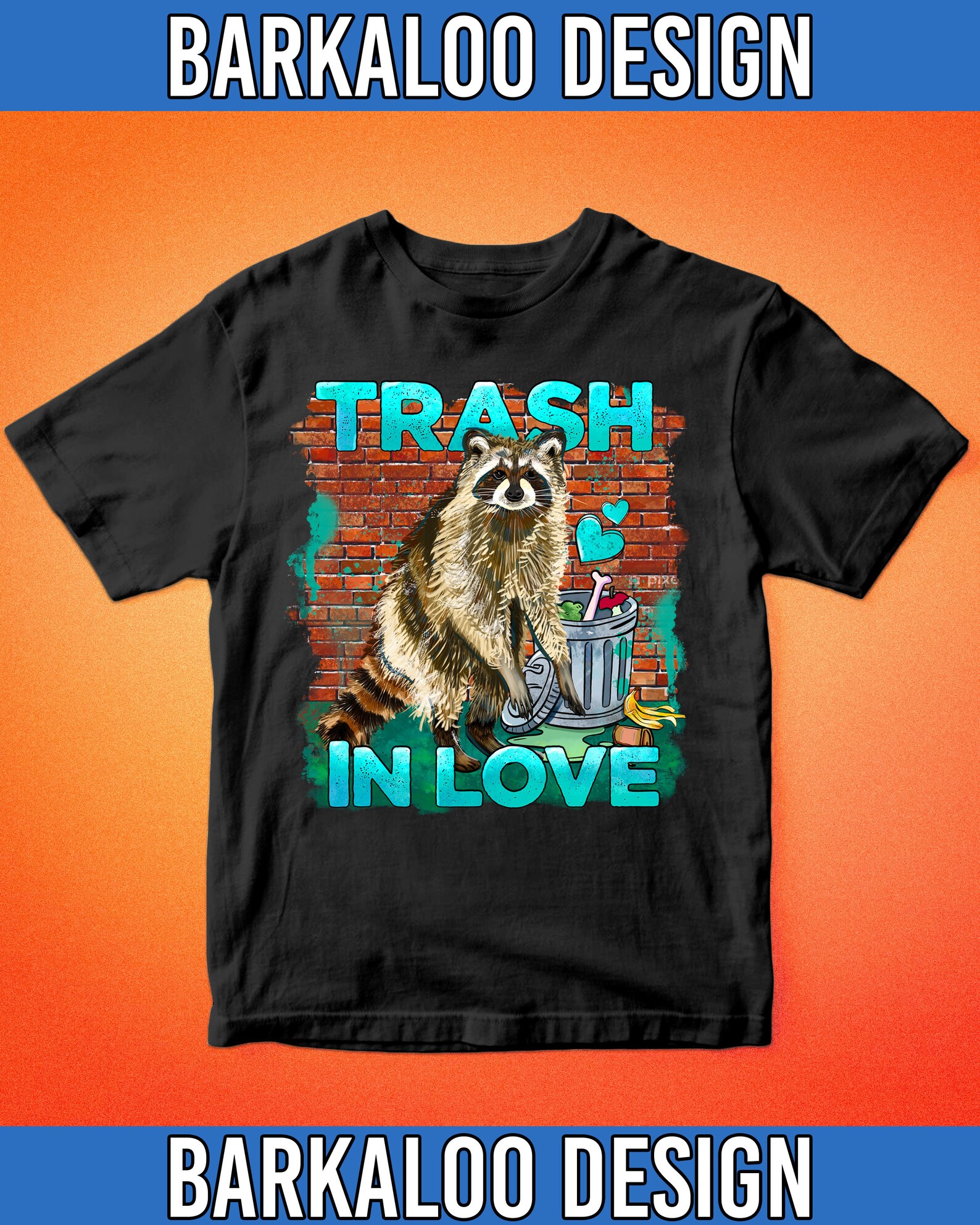 Trash in Love Raccon Png Sublimation Design Raccoon Png - Etsy
