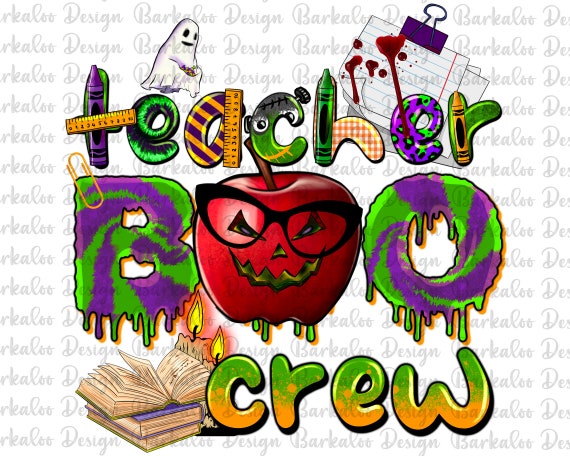 Teacher Boo Crew Png Sublimation Design Halloween Png - Etsy