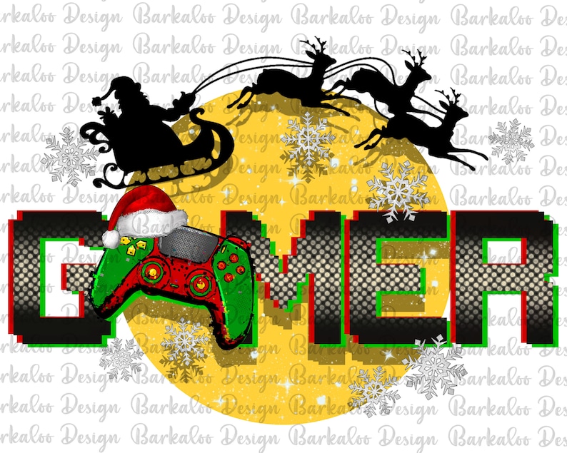 Christmas Gamer Png Sublimation Design, Merry Christmas Png, Christmas ...