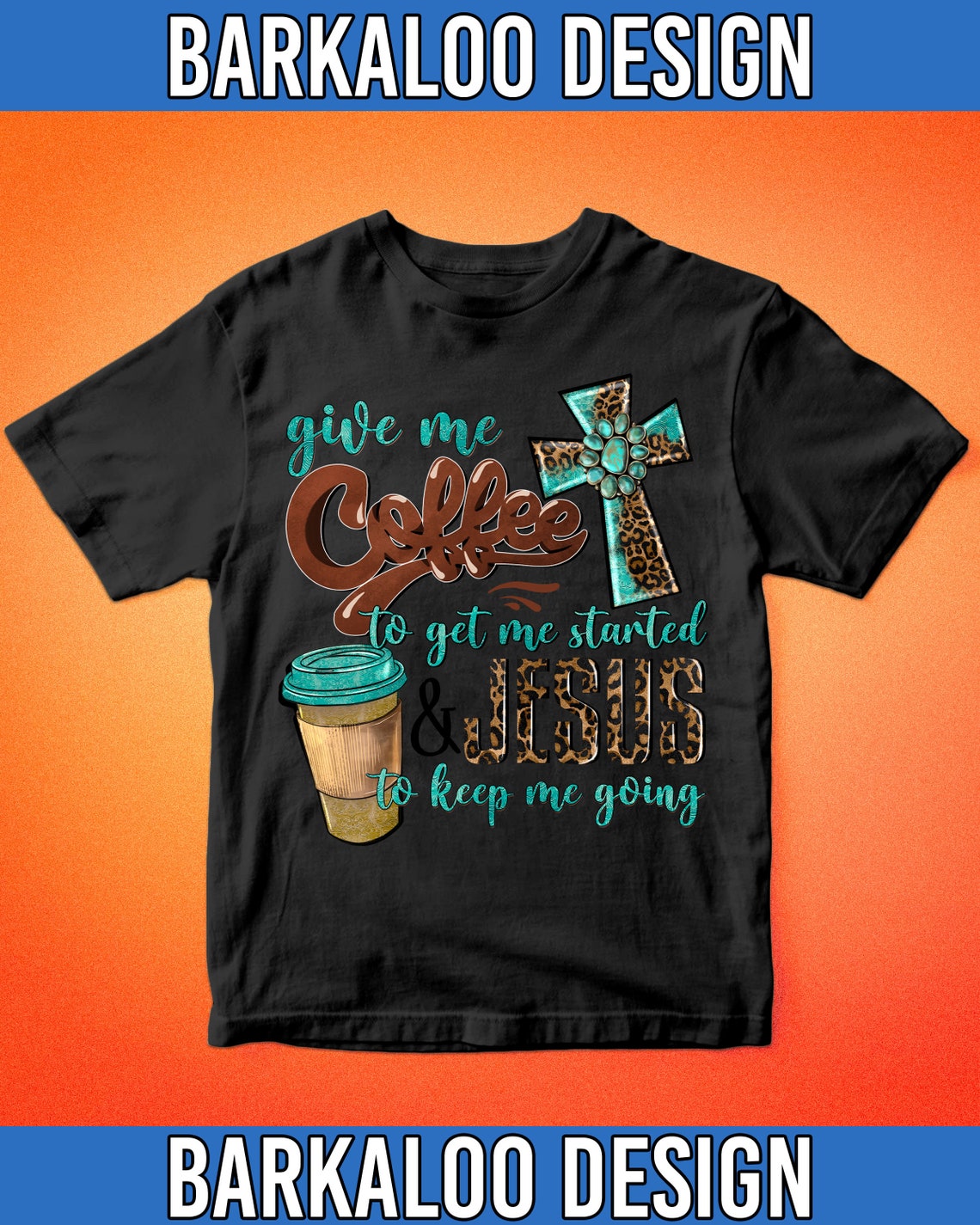 Give Me Coffee to Get Me Started_&_jesus to Keep Me Going, Hand Drawn ...