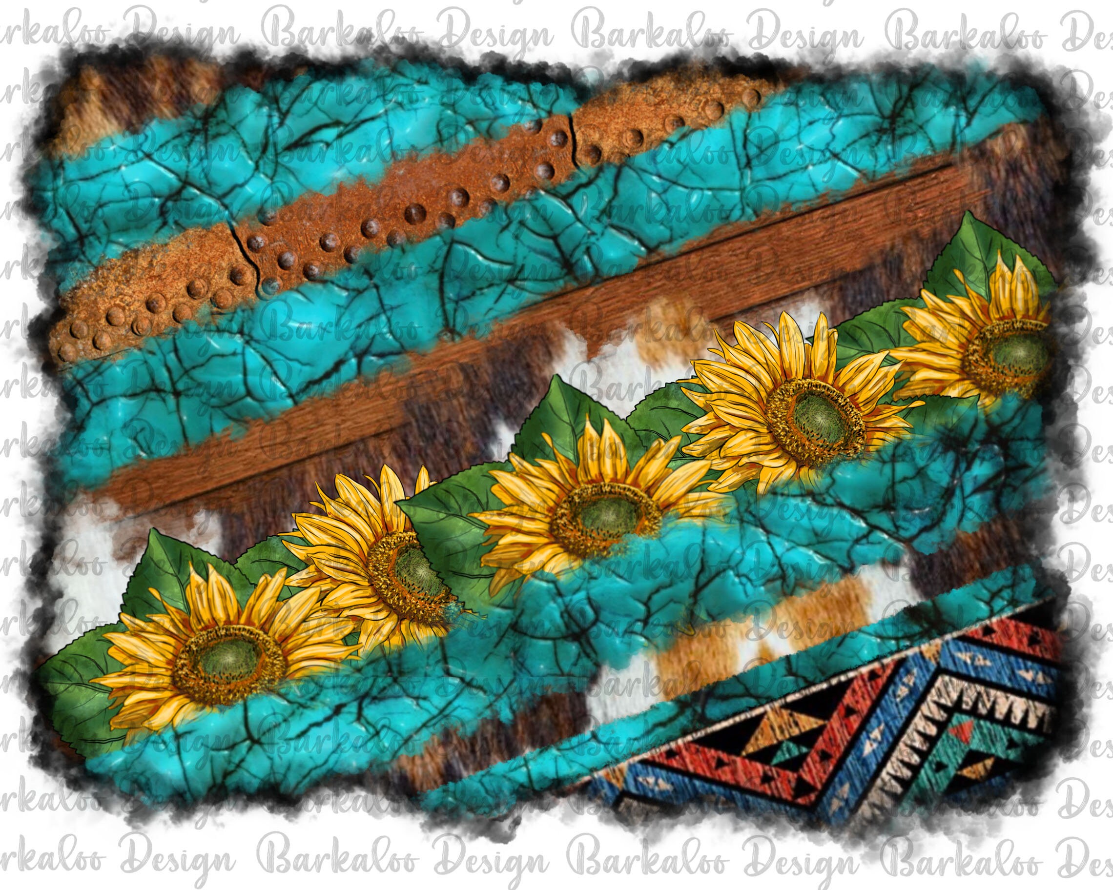 Teal Aztec Background