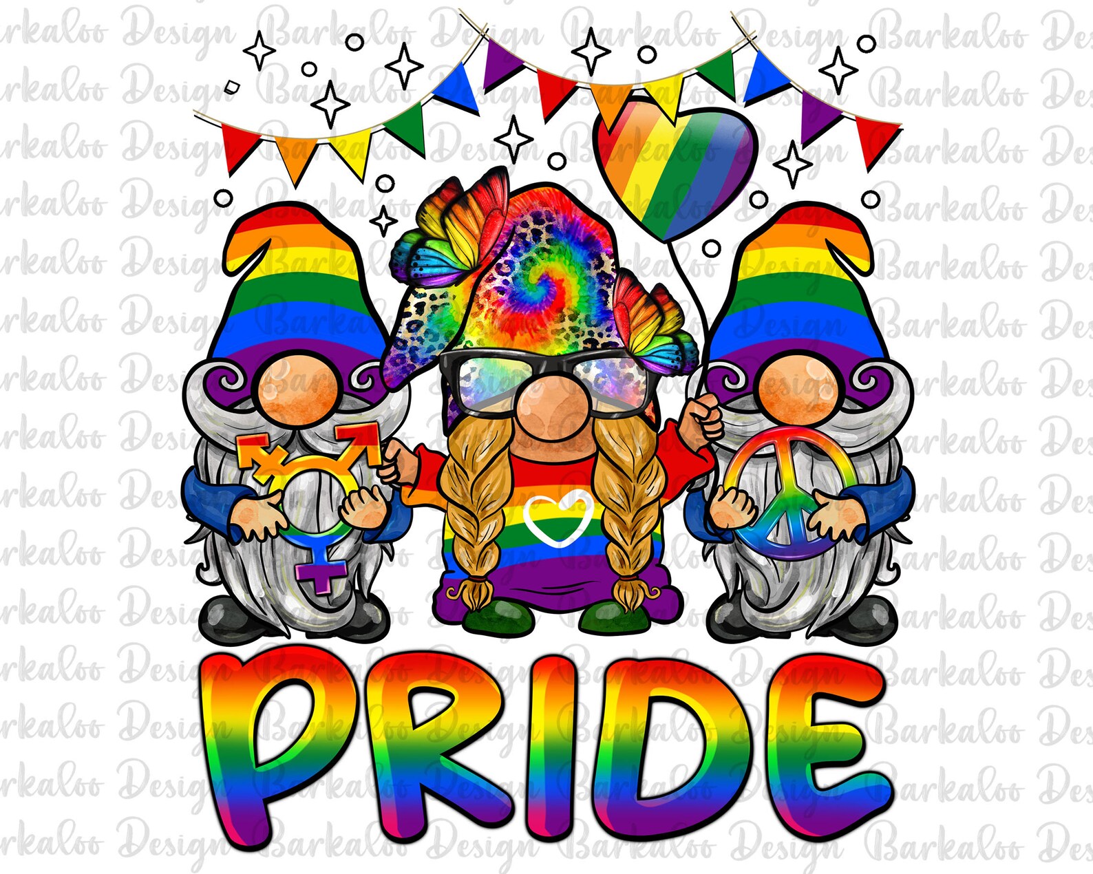 Pride Gnomes Png Sublimation Design, Lgbtq+ Png, Colorful Gnomes Png ...