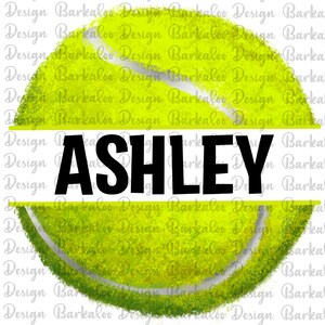 Customize Sport Ball Png Sublimation Design, Tennis Ball Name Frame Png ...