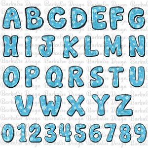 Winter Alphabet Png Files Bundle, Winter Doodle Letters Png, Winter ...