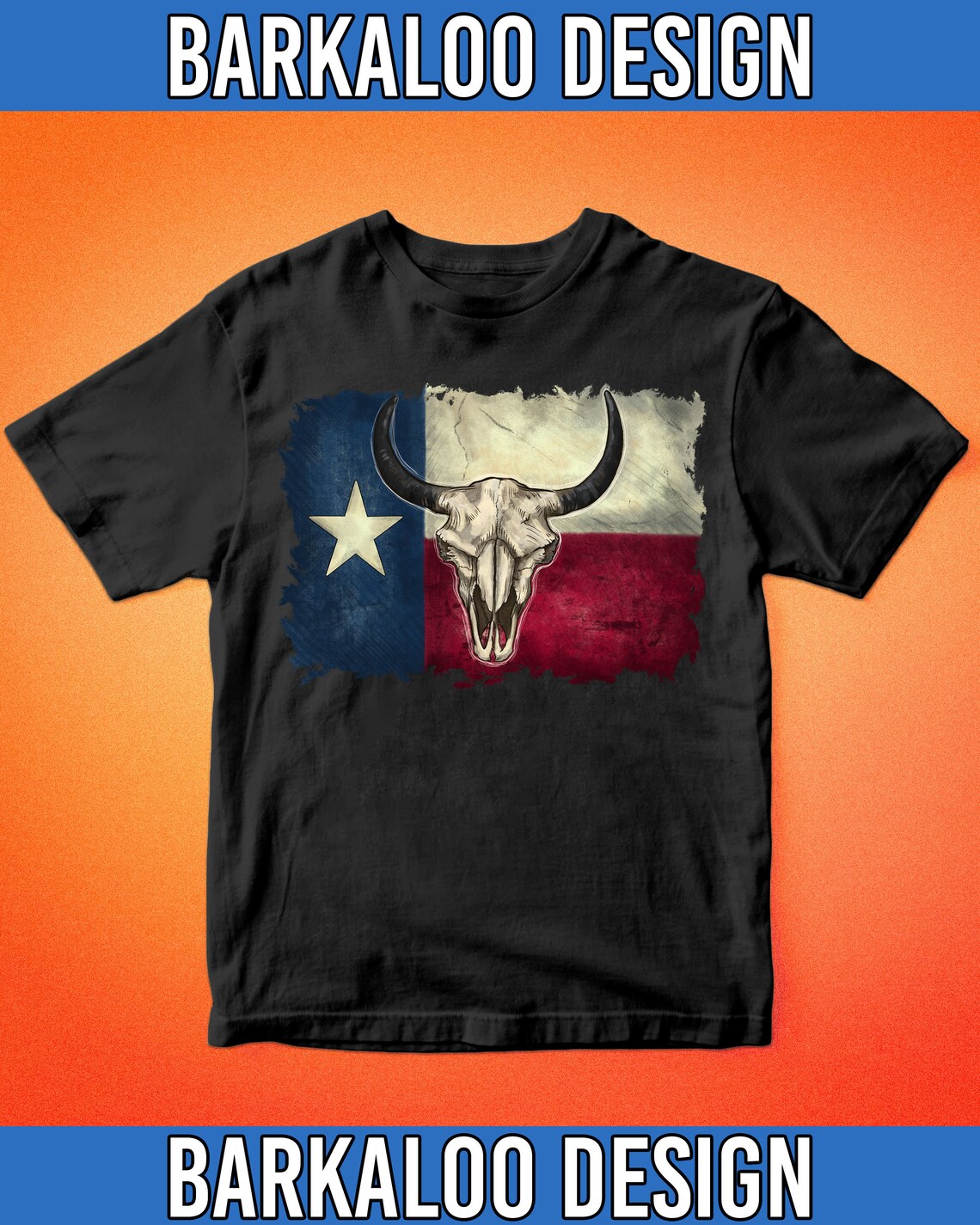 Distressed Bull Skull Texas Flag PNG Sublimation Design, Bull Skull ...