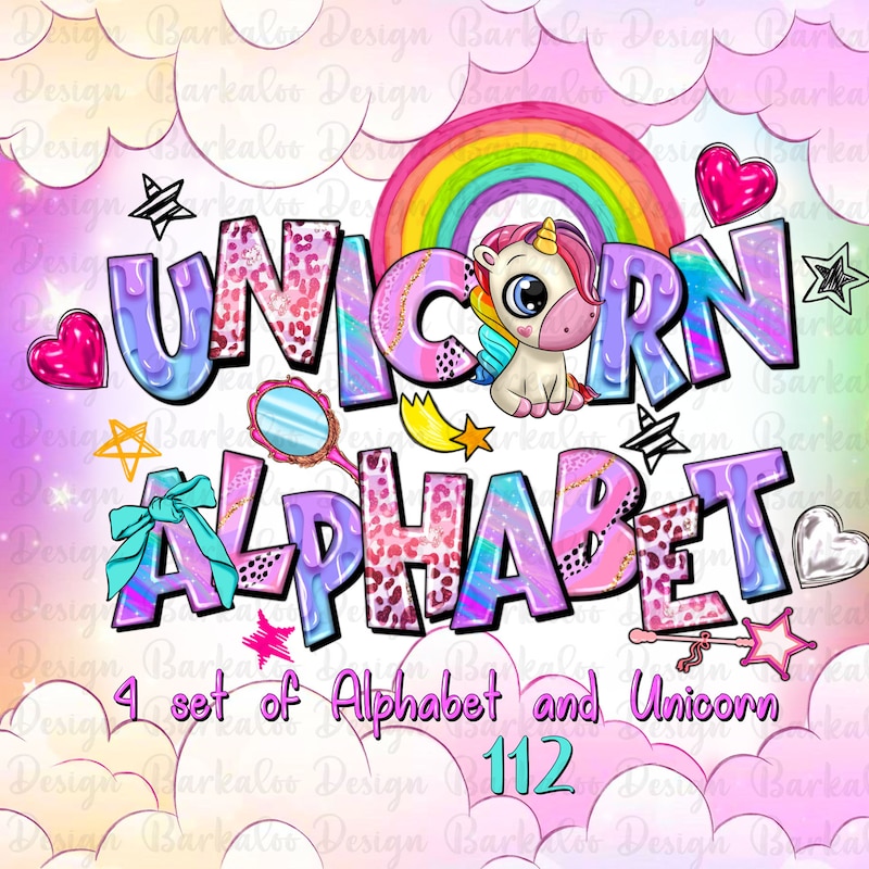 Unicorn Alphabet - Etsy