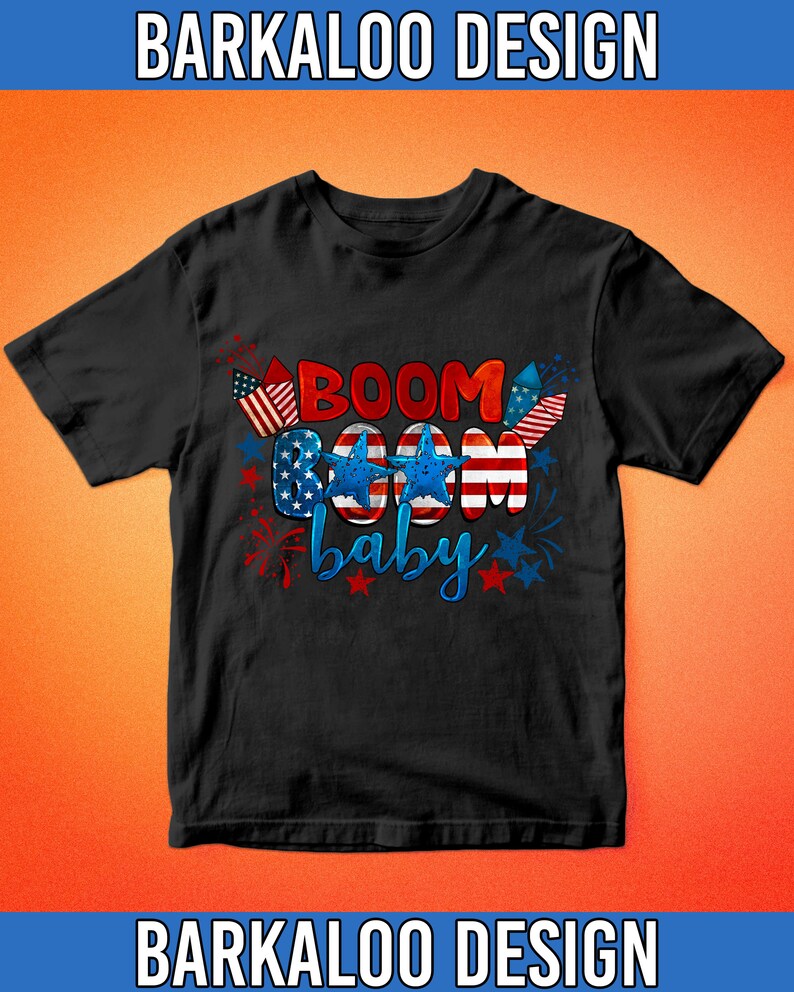American Flag Boom Boom Baby Png Sublimation Design 4th of - Etsy