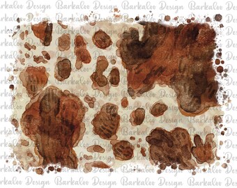 Western Cowhide Background Png Sublimation Design, Western Design Png ...