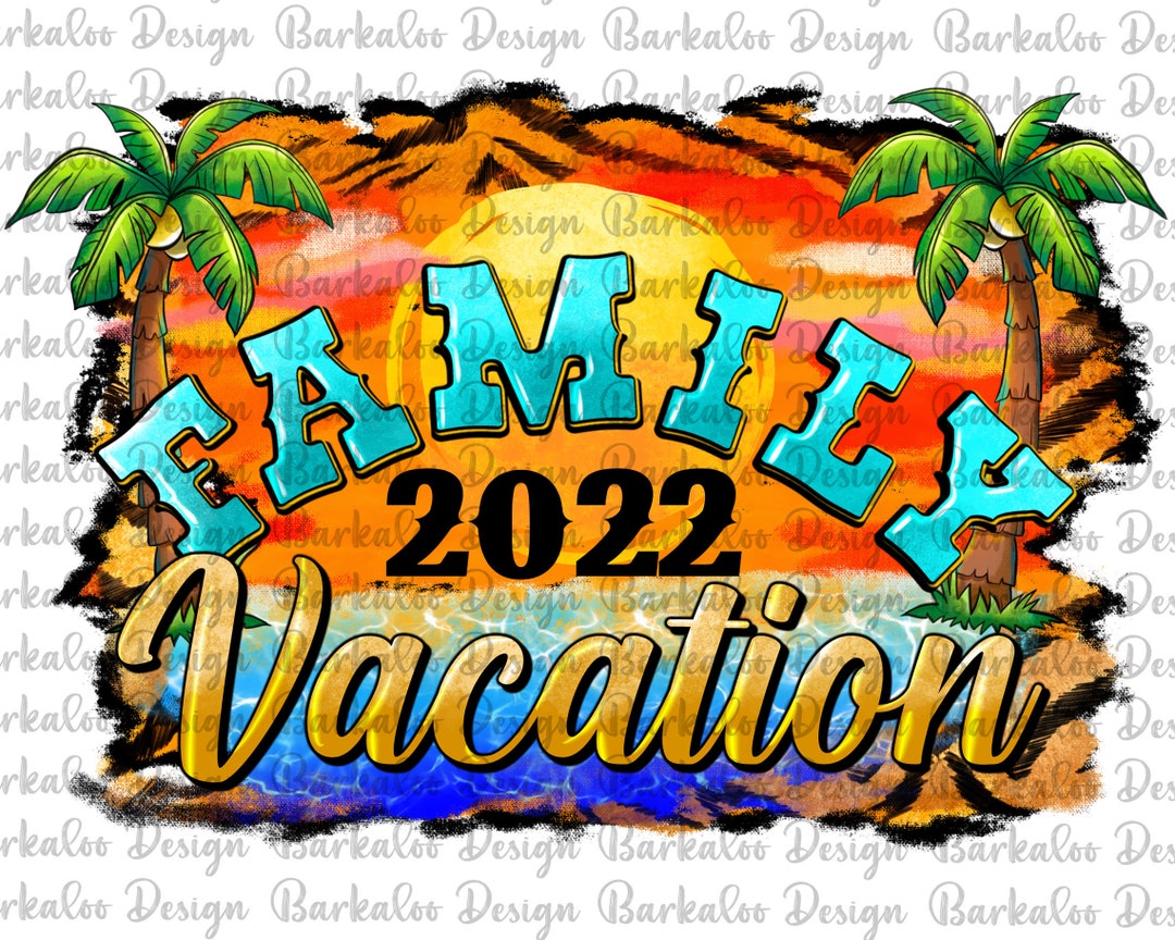 Western Family 2022 Vacation Background Png Sublimation Design, Tiger ...