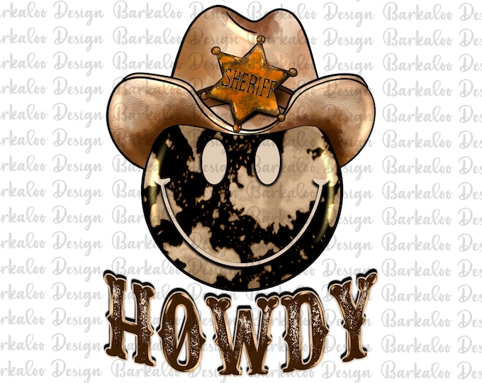 Cowboy Hat Smiley Face PNG Cowboy Hat PNG Smile Face Sublimation ...