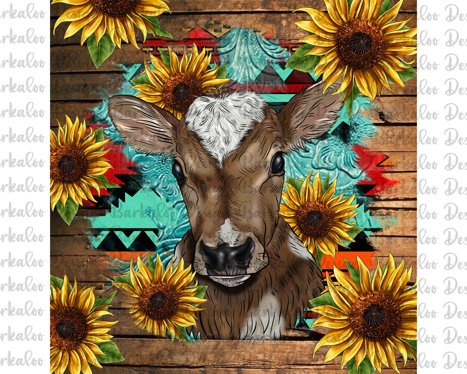 Western Brown Calf Wind Spinner Png Sublimation Design - Etsy